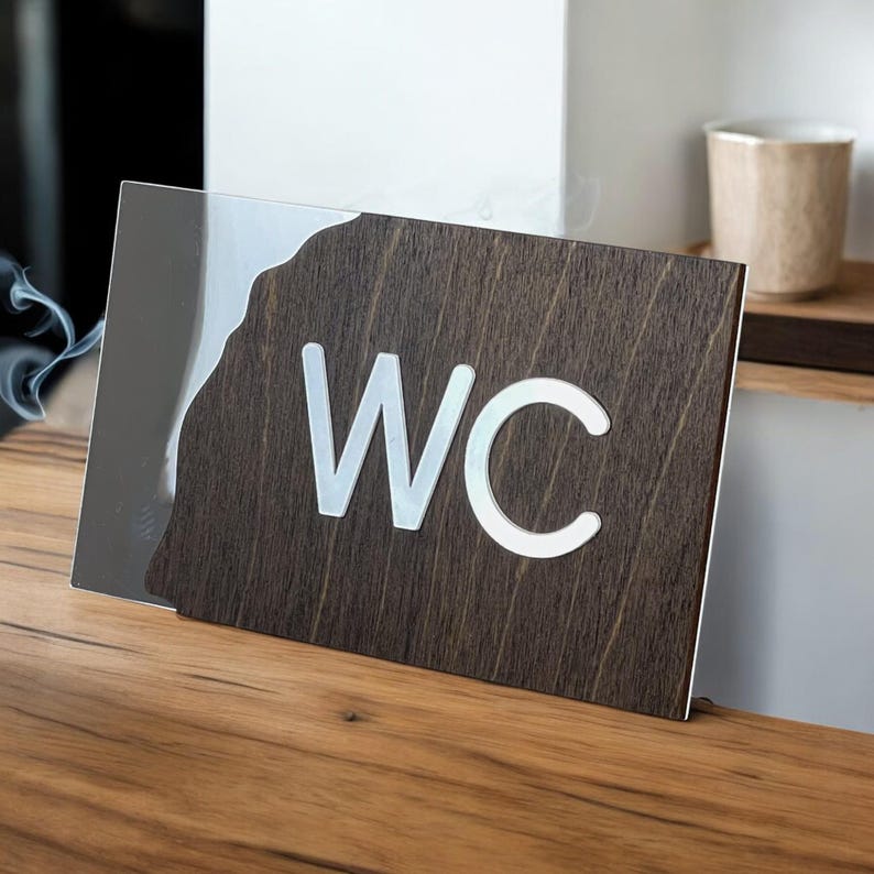 WC Sign, Toilet Door Sign, Restroom Door Sign, Cabin Sign, Unisex ...