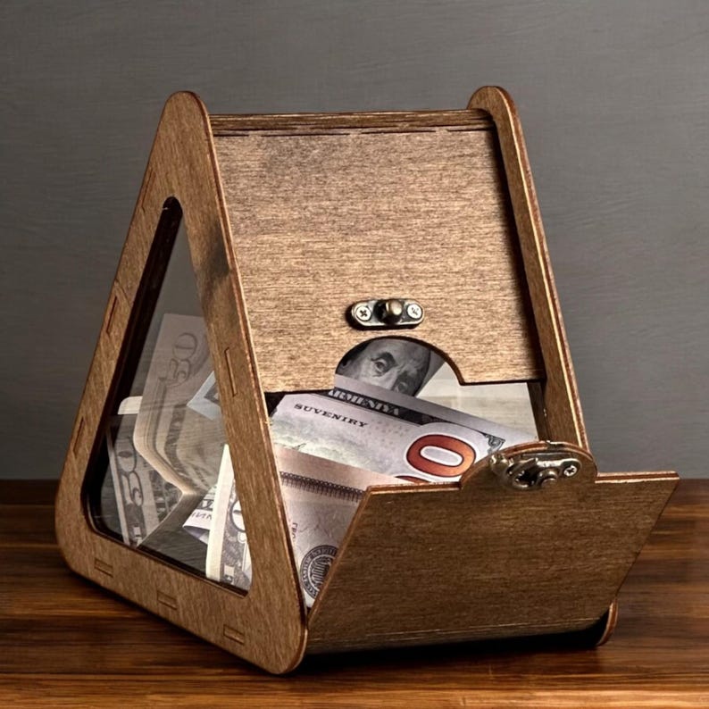 Restaurant Tip Box, Personalized Wooden Tipping Box, Custom Money Box ...