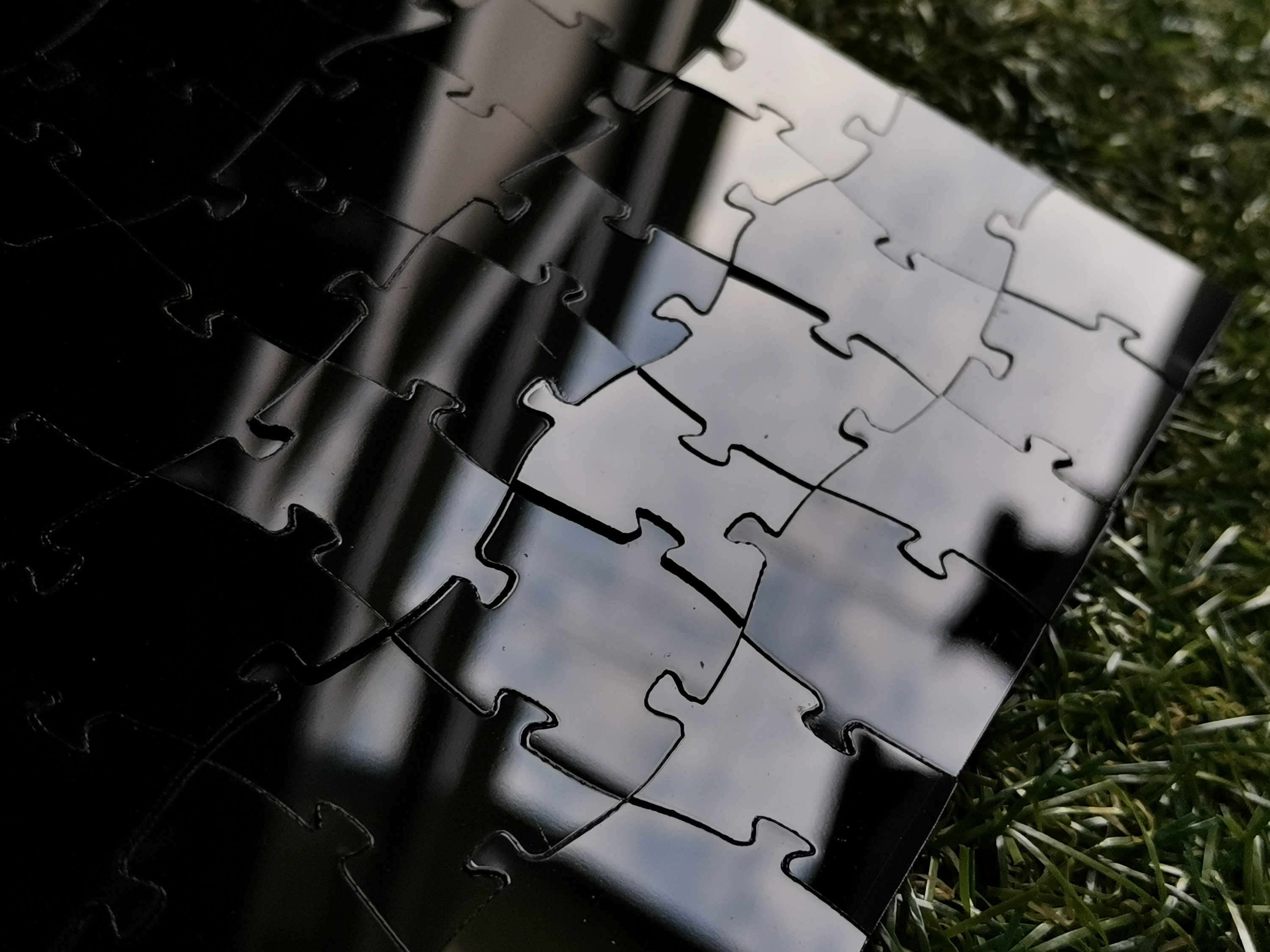 Black Puzzle Jigsaw Puzzle Impossible clear jigsaw puzzle | Etsy