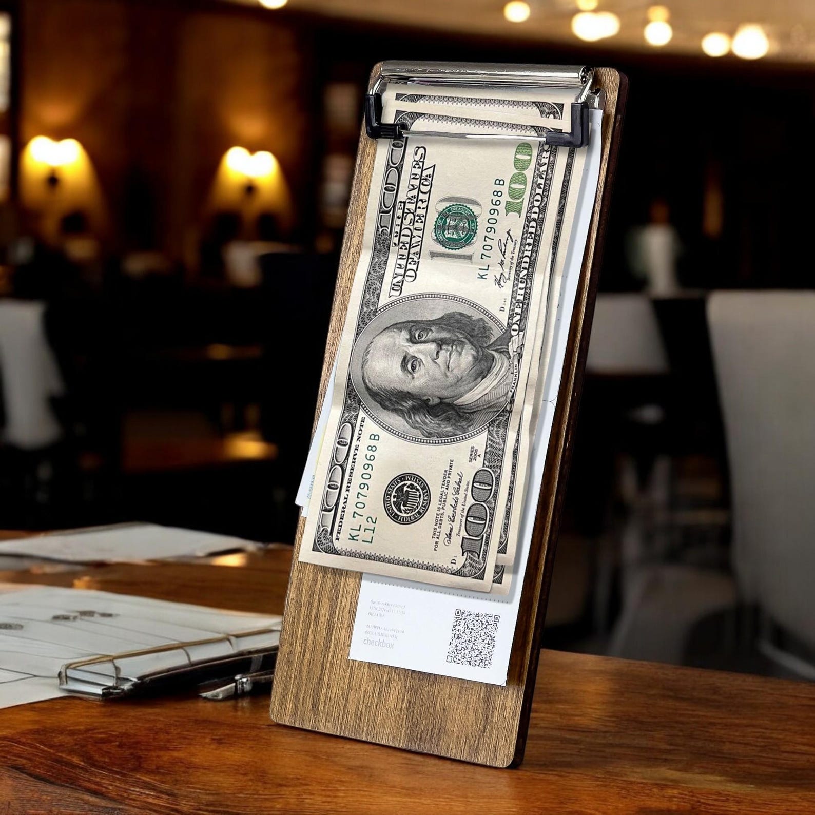 Wooden Check Presenter, Check Presenter, Check Holder, Bill Holder ...