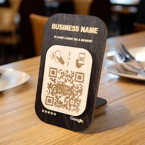 Google Review Plaque, Custom QR Code Acrylic Display, Small Business ...