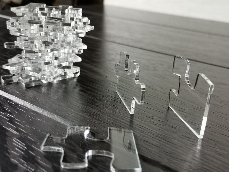 Clear Puzzle Jigsaw Puzzle Impossible clear jigsaw puzzle | Etsy