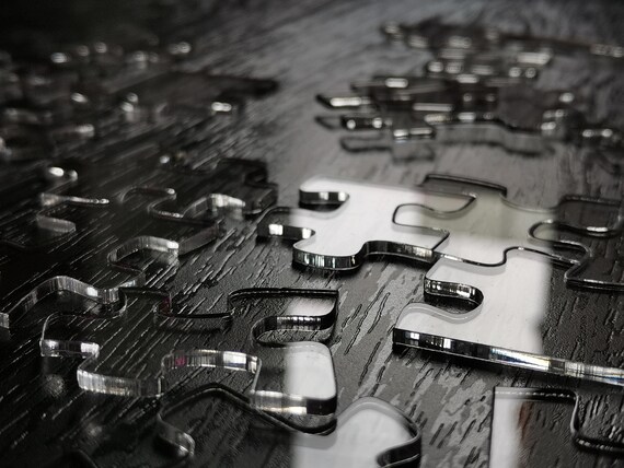 Clear Puzzle Jigsaw Puzzle Impossible clear jigsaw puzzle | Etsy