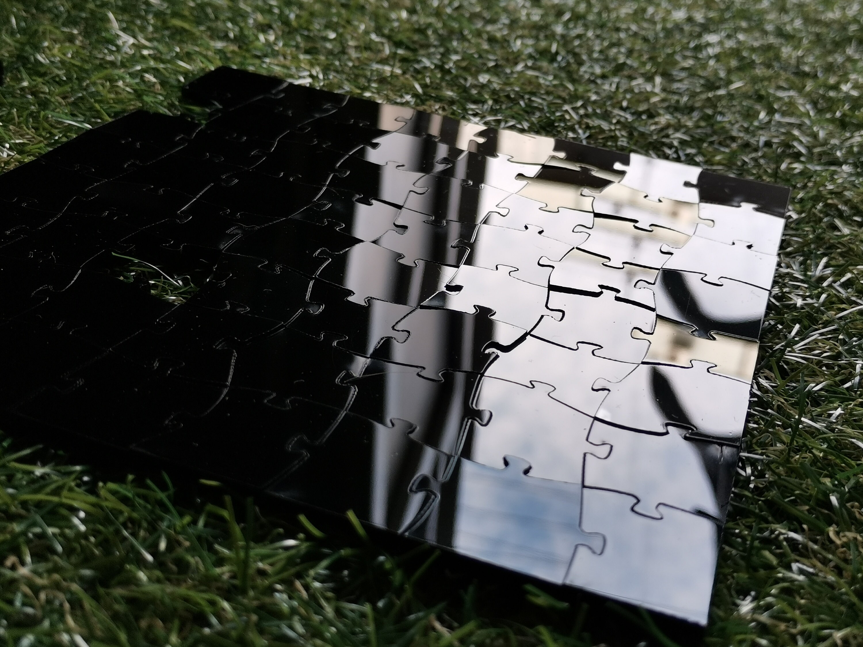 Black Puzzle Jigsaw Puzzle Impossible clear jigsaw puzzle | Etsy