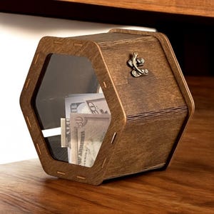 Restaurant Tip Box, Wooden Tipping Box, Custom Money Box, Wooden ...