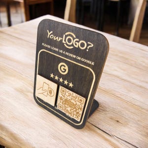Google Review Plaque, Custom QR Code Acrylic Display, Small Business ...