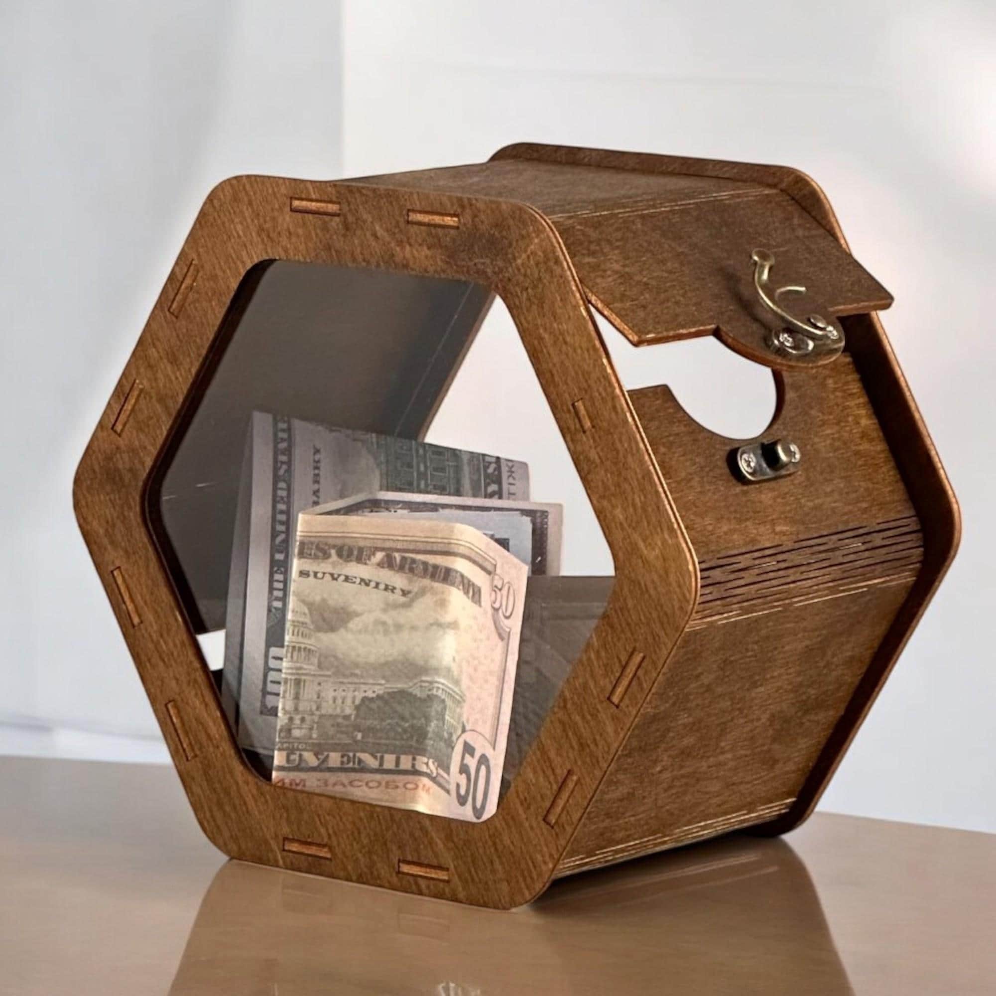 Restaurant Tip Box, Wooden Tipping Box, Custom Money Box, Wooden ...