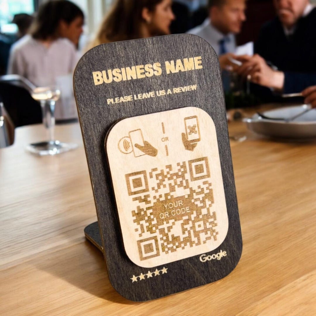Google Review Plaque, Custom QR Code Acrylic Display, Small Business ...