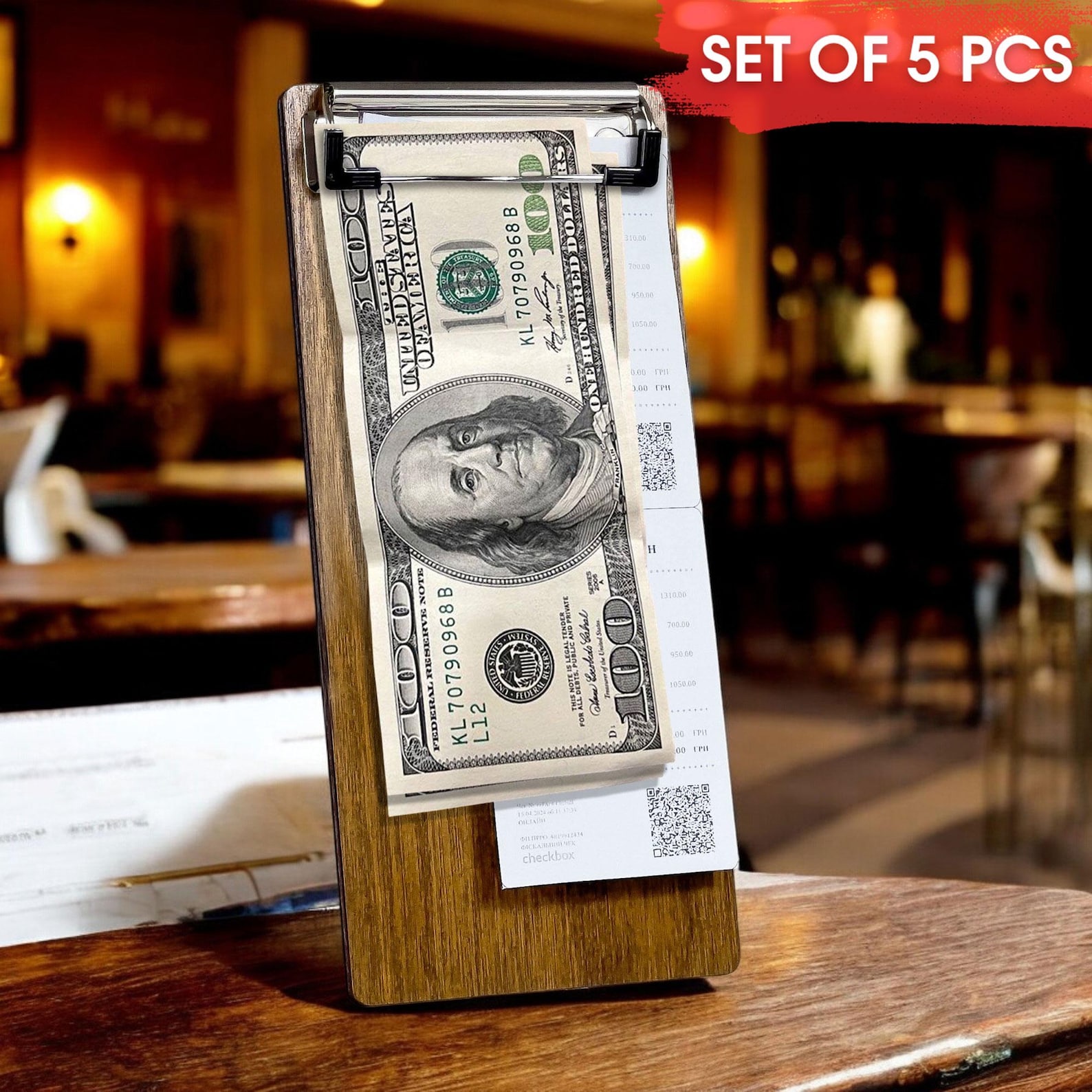 Wooden Check Presenter, Check Presenter, Check Holder, Bill Holder ...