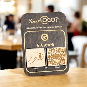 Google Review Plaque, Custom QR Code Acrylic Display, Small Business ...
