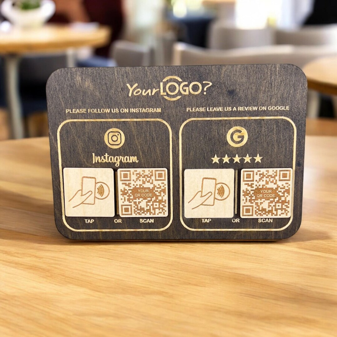 Google Review Plaque, Custom QR Code Acrylic Display, Small Business ...
