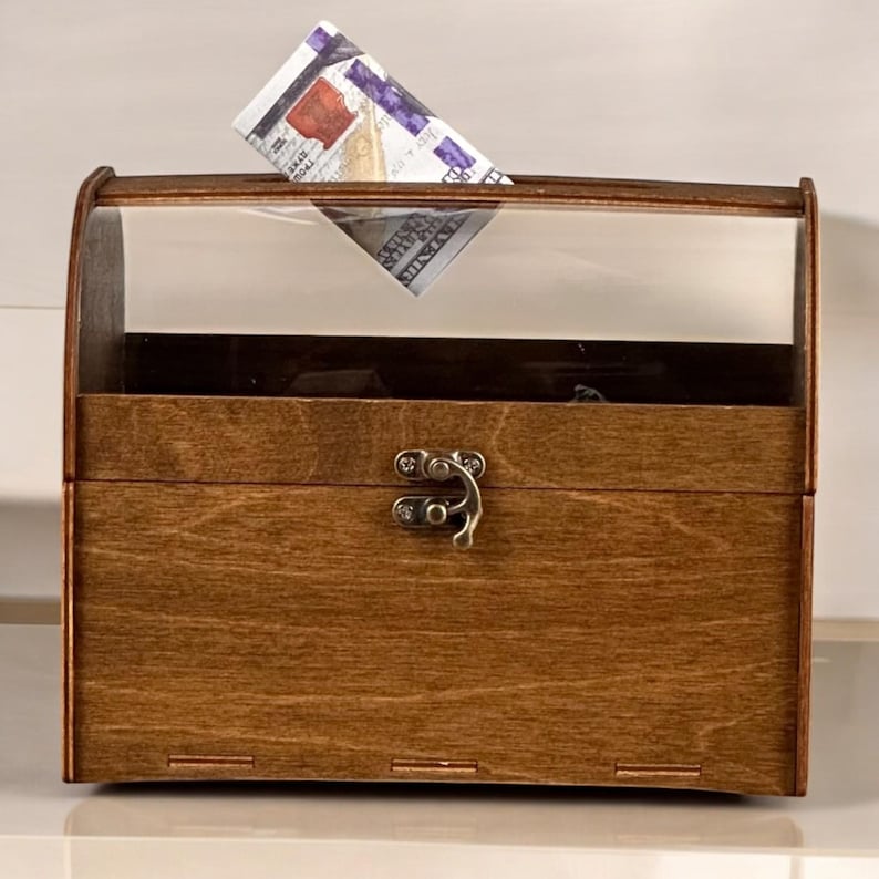 Restaurant Tip Box, Wooden Tipping Box, Custom Money Box, Wooden ...