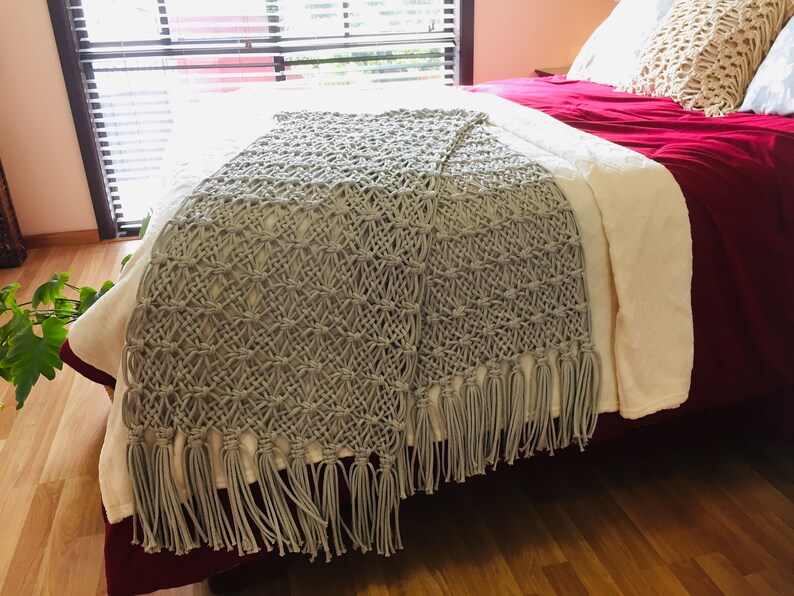 Macrame Bed Runner/ Boho Bedroom Decor/bed Runner/table Runner/ Macrame ...