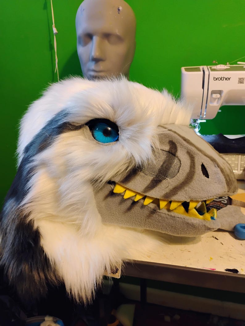 Semi Realistic Raptor Fursuit Head - Etsy
