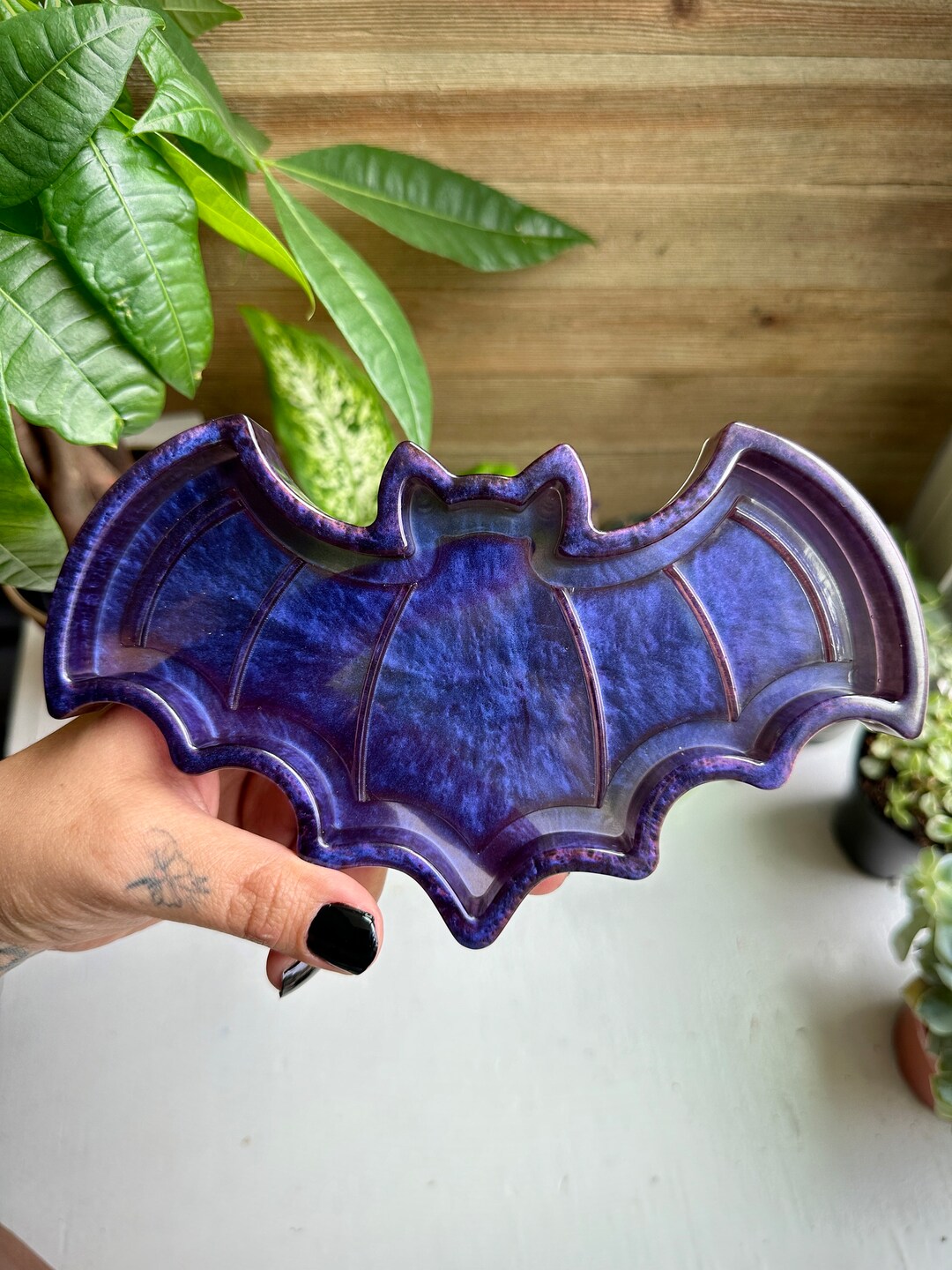 Purple Resin Bat Trinket Tray/jewelry Tray, Gothic Decor - Etsy