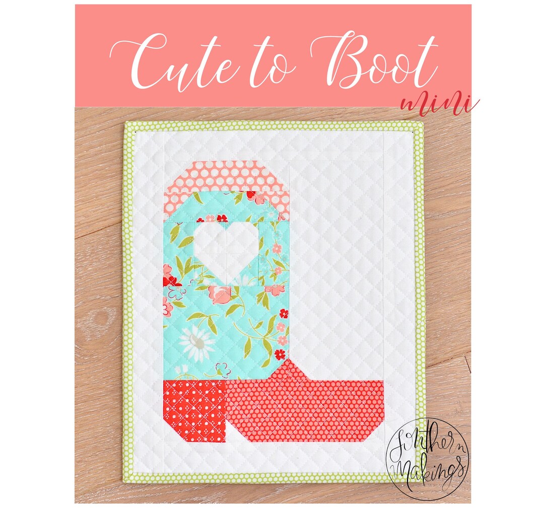 PDF Boot Quilt Pattern - Cute to Boot Quilt - Etsy