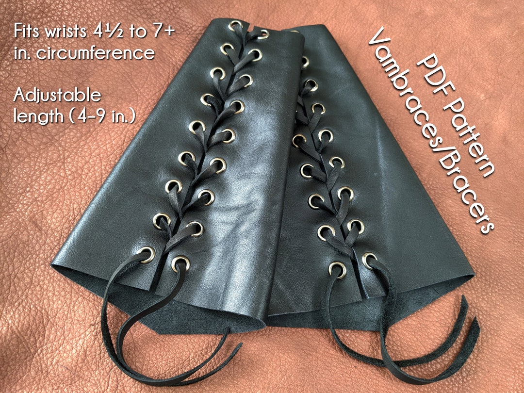 Leather Pattern PDF DIY Vambrace Forearm Guard Bracer Medieval - Etsy