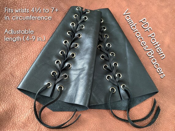 Leather Pattern PDF DIY Vambrace Forearm Guard Bracer Medieval - Etsy