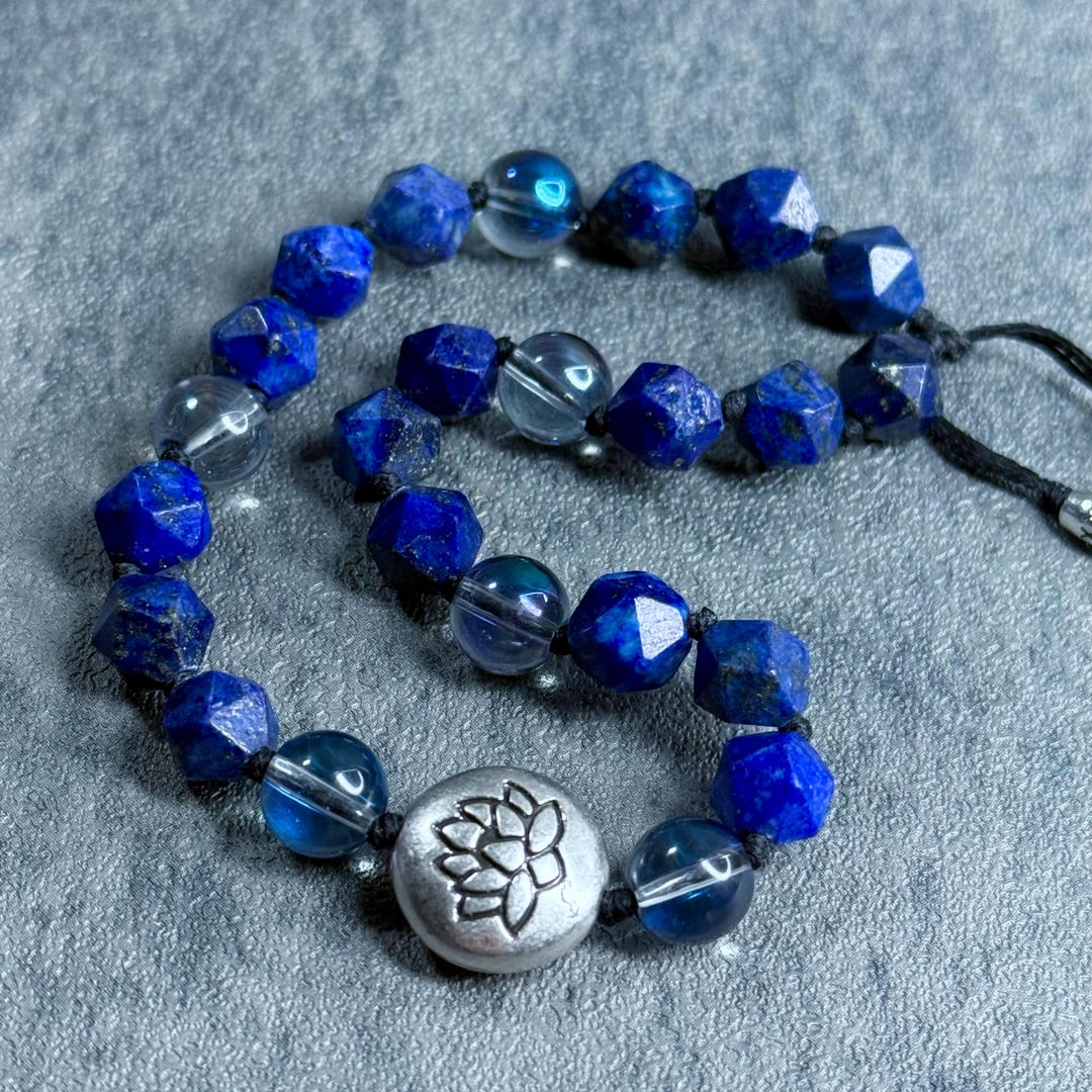 Lapis Lazuli Pocket Mala, Prayer Beads 24 Count, Communication Prayer ...