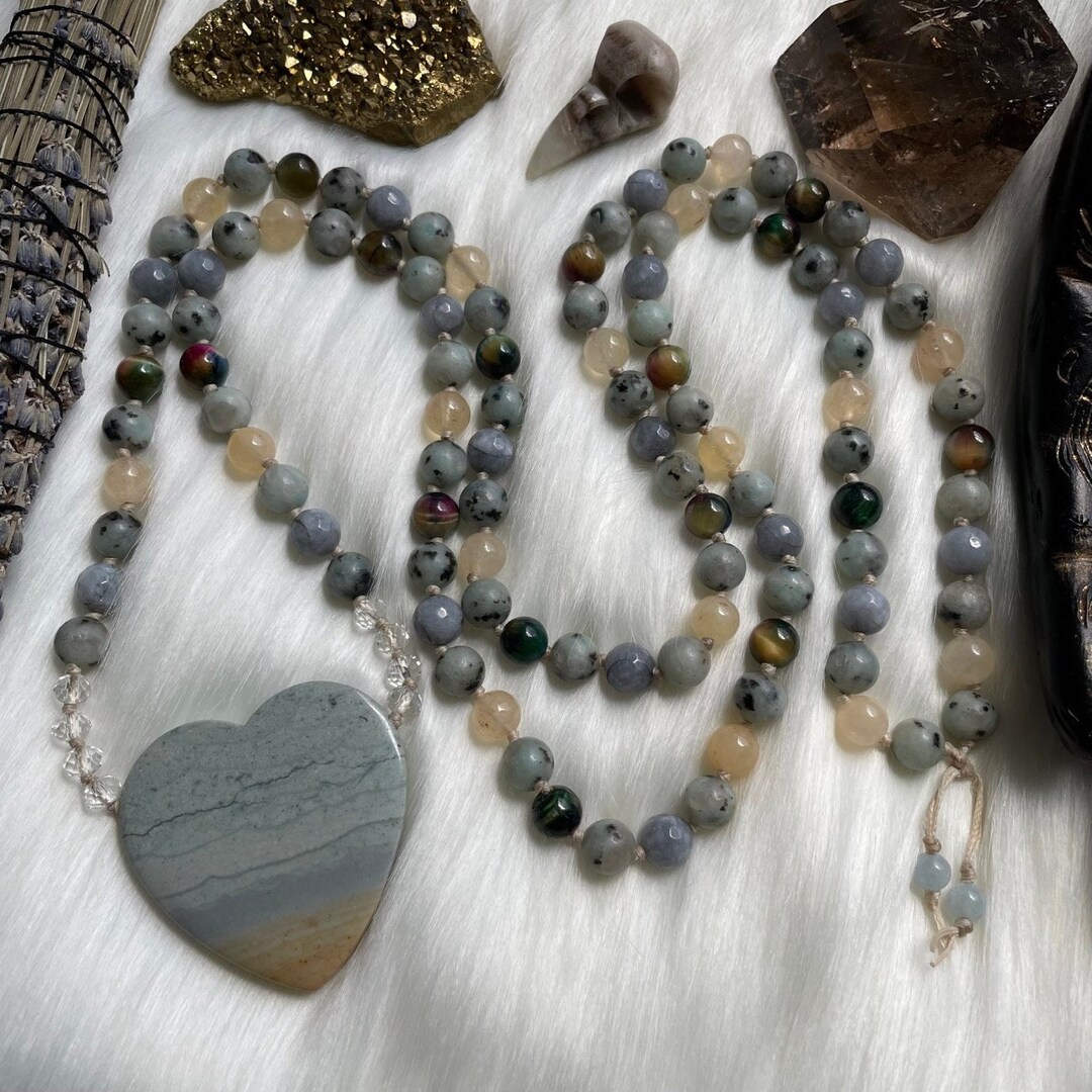 EARTH Connection, SELF Worth & SELF Esteem 108 Count Mala Necklace ...