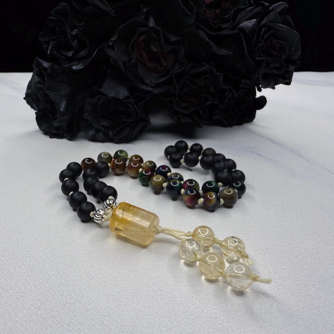 ELEVATION 40 Count Pocket Mala, Fidget Mala, Mini Mala, Citrine Pocket ...