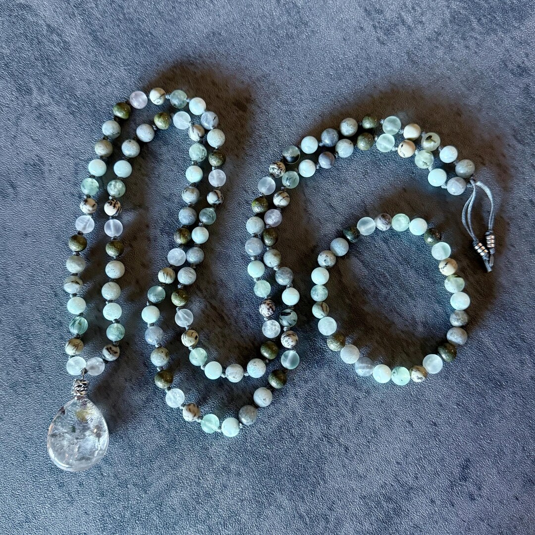 THE ANGELIC ONE 108 Count Mala Necklace With Matching Bracelet ...