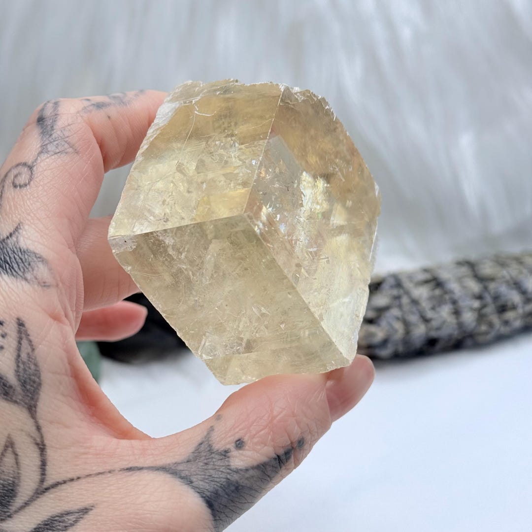 Yellow Optical Calcite, Optical Calcite, Yellow Calcite, Calcite Cube ...
