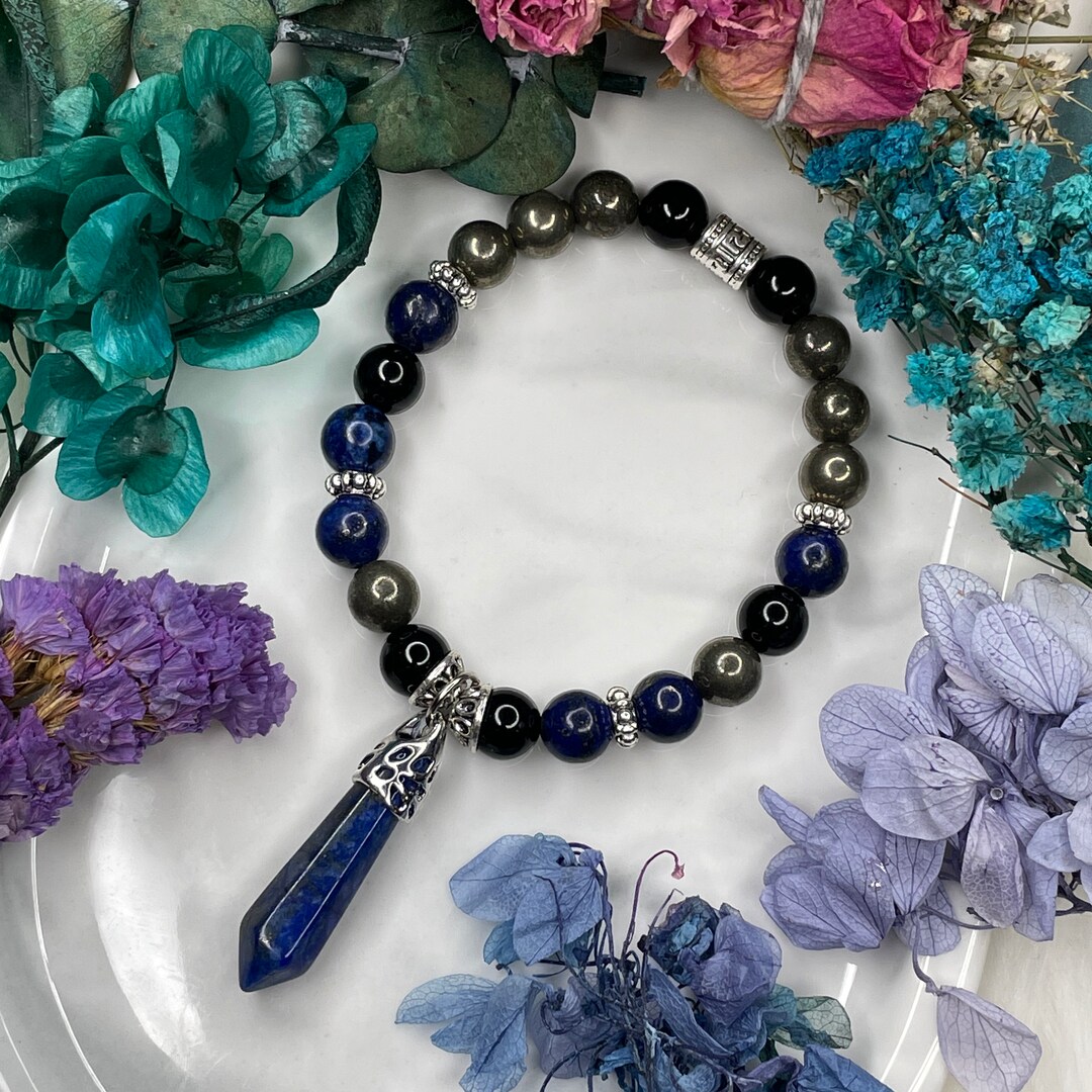 7" Wrist - SELF EXPRESSION - Honesty & Compassion - Lapis Bracelet ...