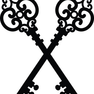 Keys Svg, Old Key, Vintage Key and Lock, Svg, Png, Ai, Dxf and Eps File ...