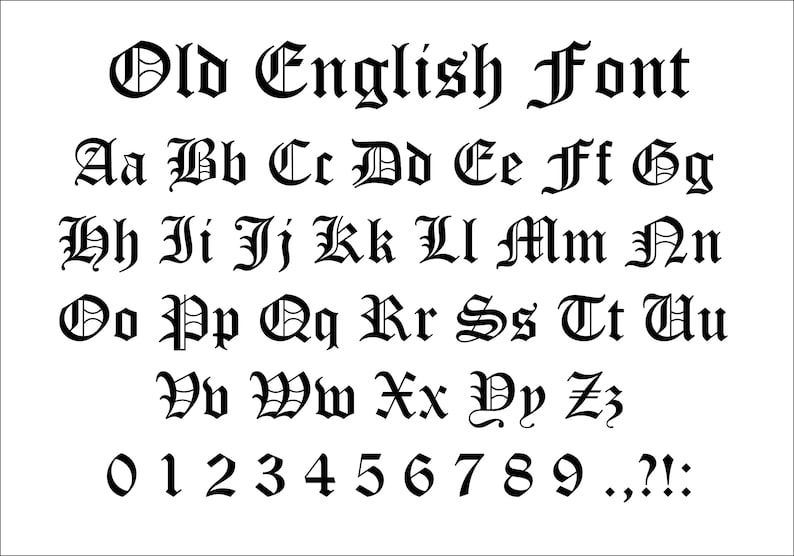 MEDIEVAL ALPHABET, Medieval Font Clipart Svg/png/ai/dxf/ttf Format ...