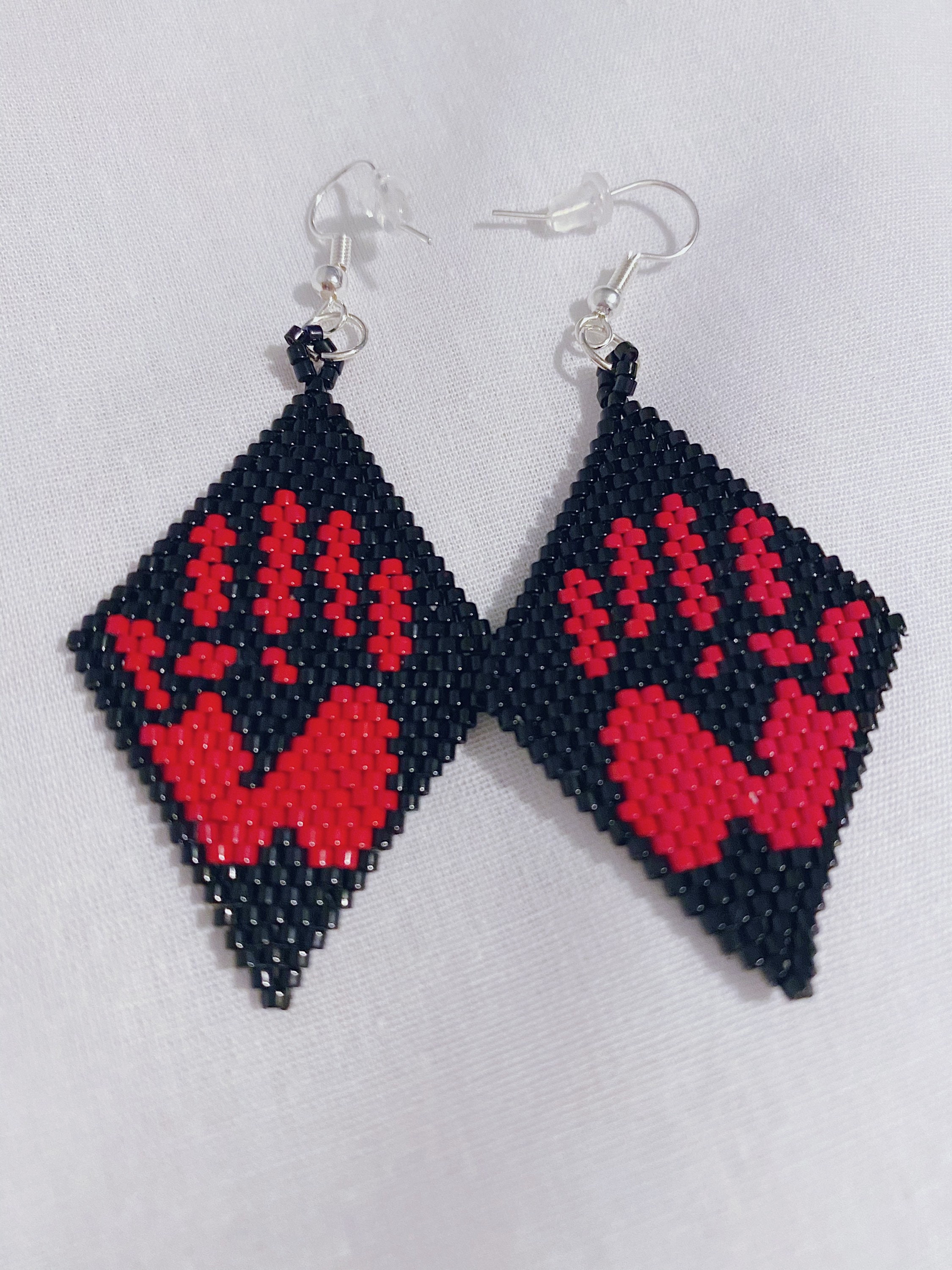MMIW Handprint Earrings: Black and Red Tribute - Etsy