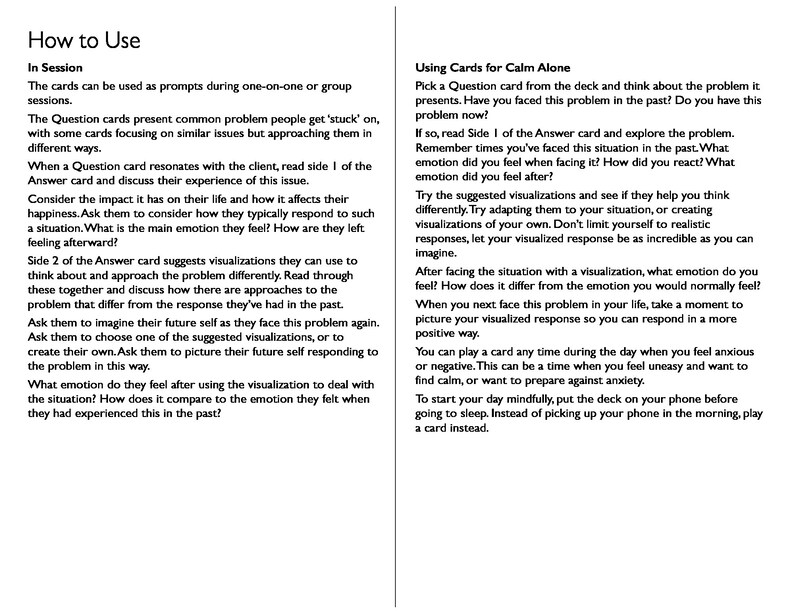 Cards for Calm: A Therapy Tool to Combat Anxiety and Negative Thinking ...