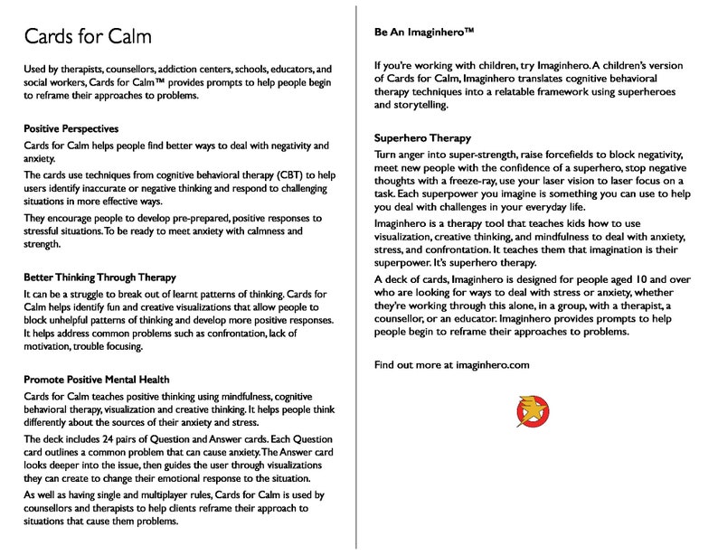 Cards for Calm: A Therapy Tool to Combat Anxiety and Negative Thinking ...