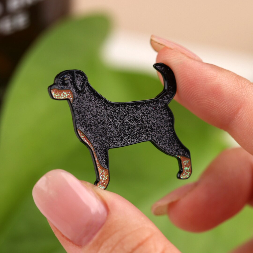 Rottweiler Pin Glitter rotty / Rottie - Etsy