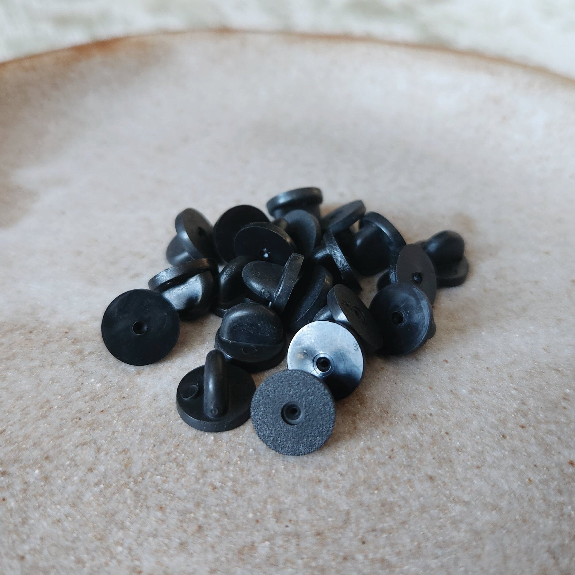 Spare Black Rubber Clutch Pin Backs - Etsy