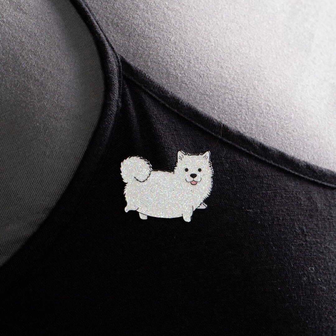 Chubby Spitz Pin White Glitter happy - Etsy
