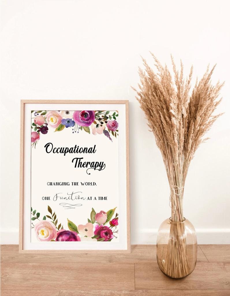 Occupational Therapy Office Decor, Occupational Therapy Wall Art ...