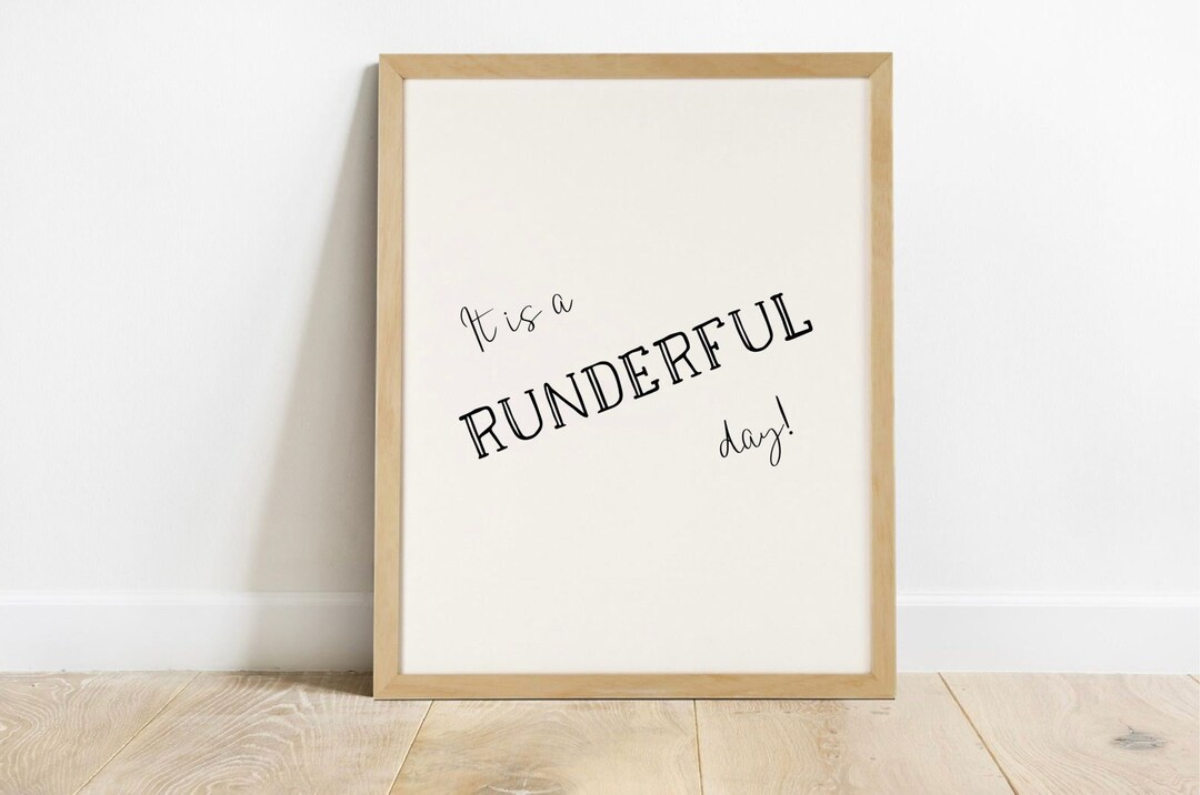 Running Gift, Running Printable, Runderful Day, Runner Gifts, Runner ...
