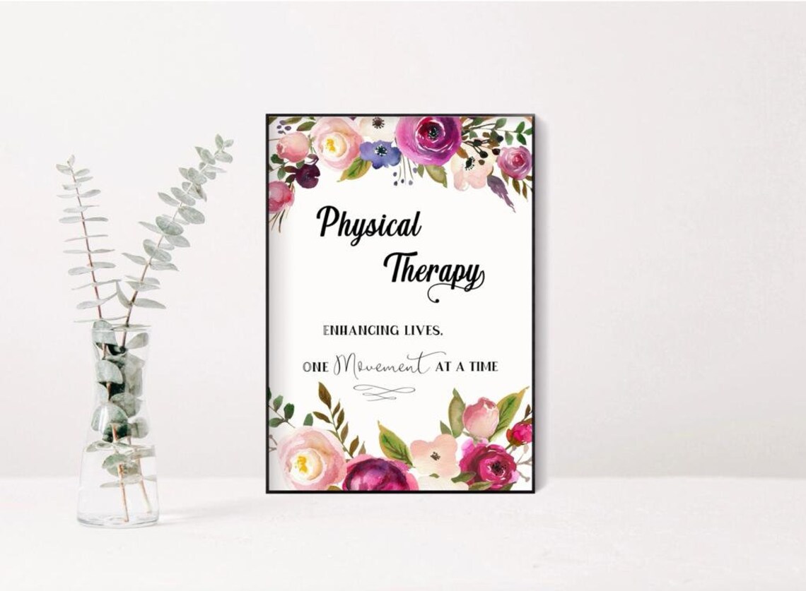 Physical Therapist Wall Art Printable, Physical Therapist Gift ...