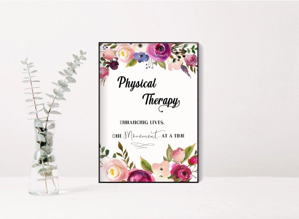 Physical Therapist Wall Art Printable Physical Therapist - Etsy