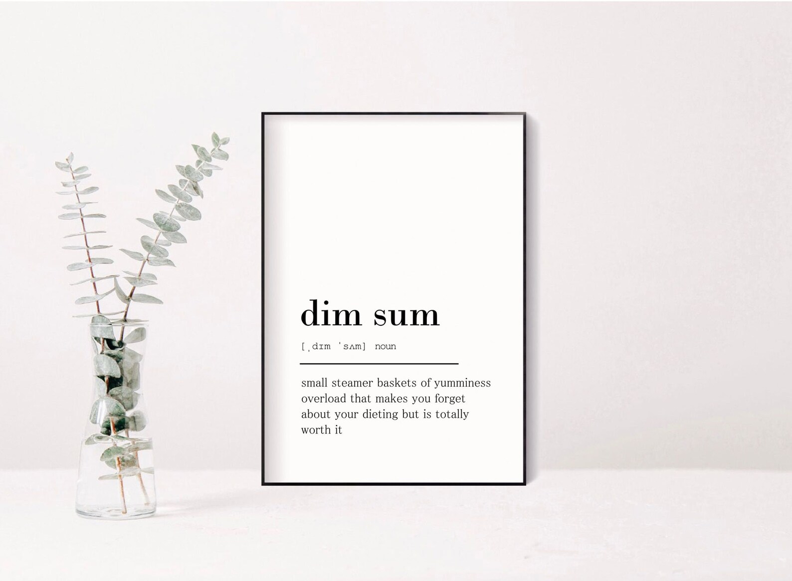 Dim Sum Definition, Dim Sum Printable, Dictionary Print, Gift for Dim ...