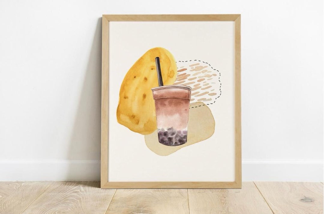Boba Printable, Boba Wall Art, Bubble Tea Shop Wall Art, Gift for Boba ...