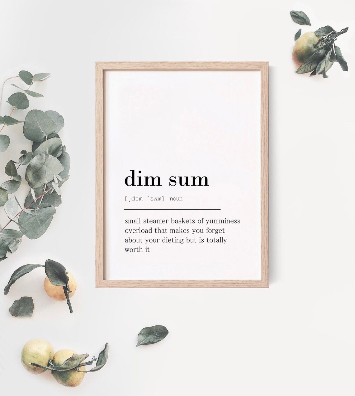 Dim Sum Definition, Dim Sum Printable, Dictionary Print, Gift for Dim ...