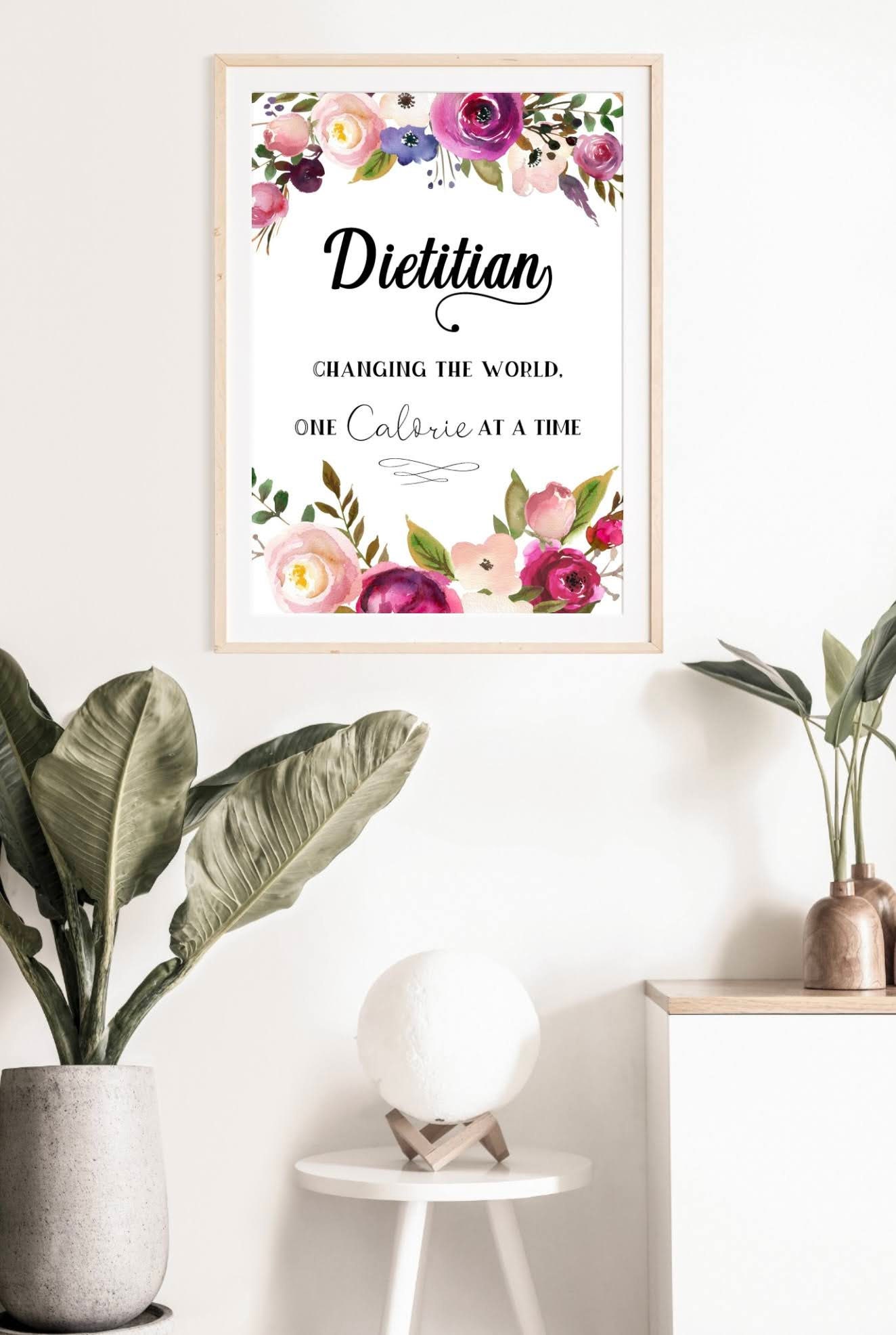 Dietitian Gift, Dietitian Office Wall Art Printable, Dietitian Office ...