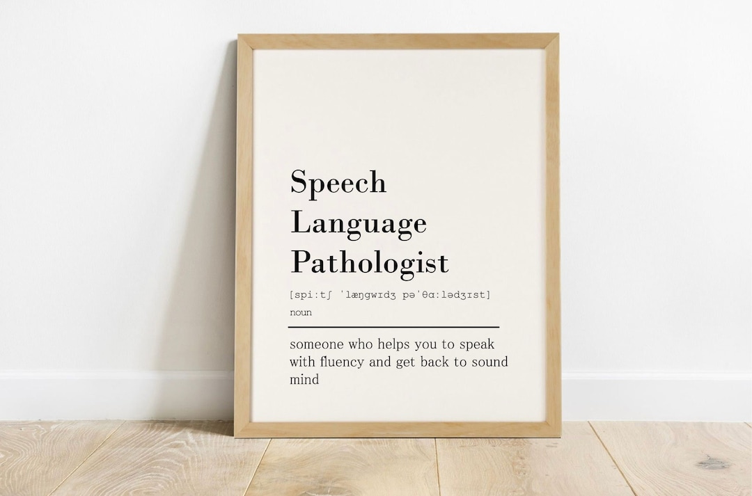 Speech Language Pathologist SLP Definition Print, Humor, Wall Art ...