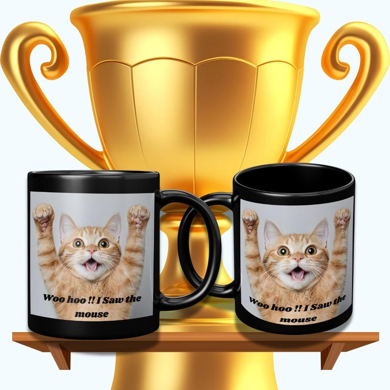 Woo Hoo Cat Mug – 15oz Coffee Cup, Funny Gift - Etsy