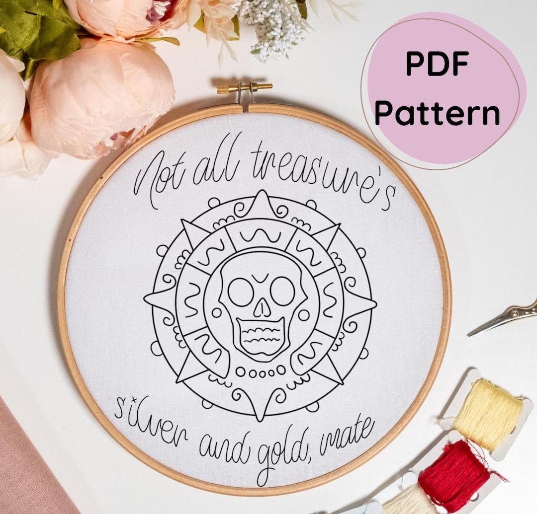 Pirates of the Caribbean Hand Embroidery Pattern, Pirates of the ...