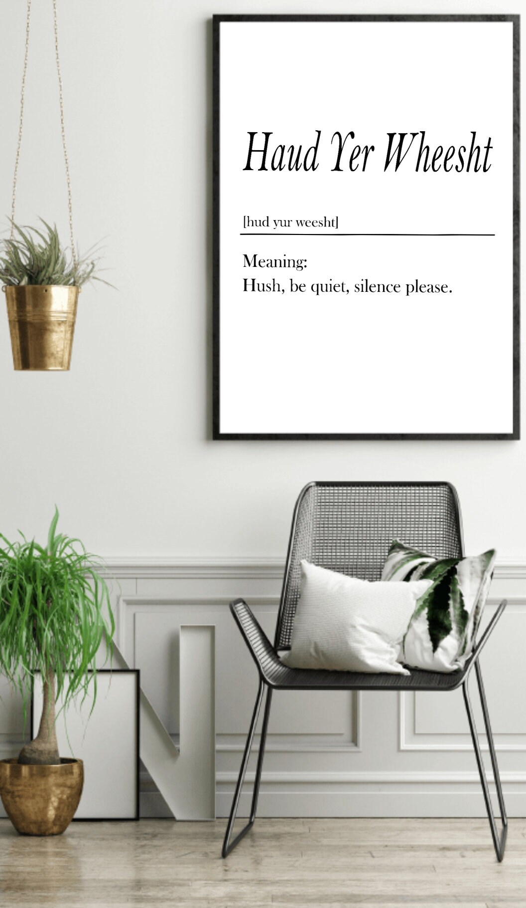 Scottish Slang Print-haud Yer Wheesht - Etsy