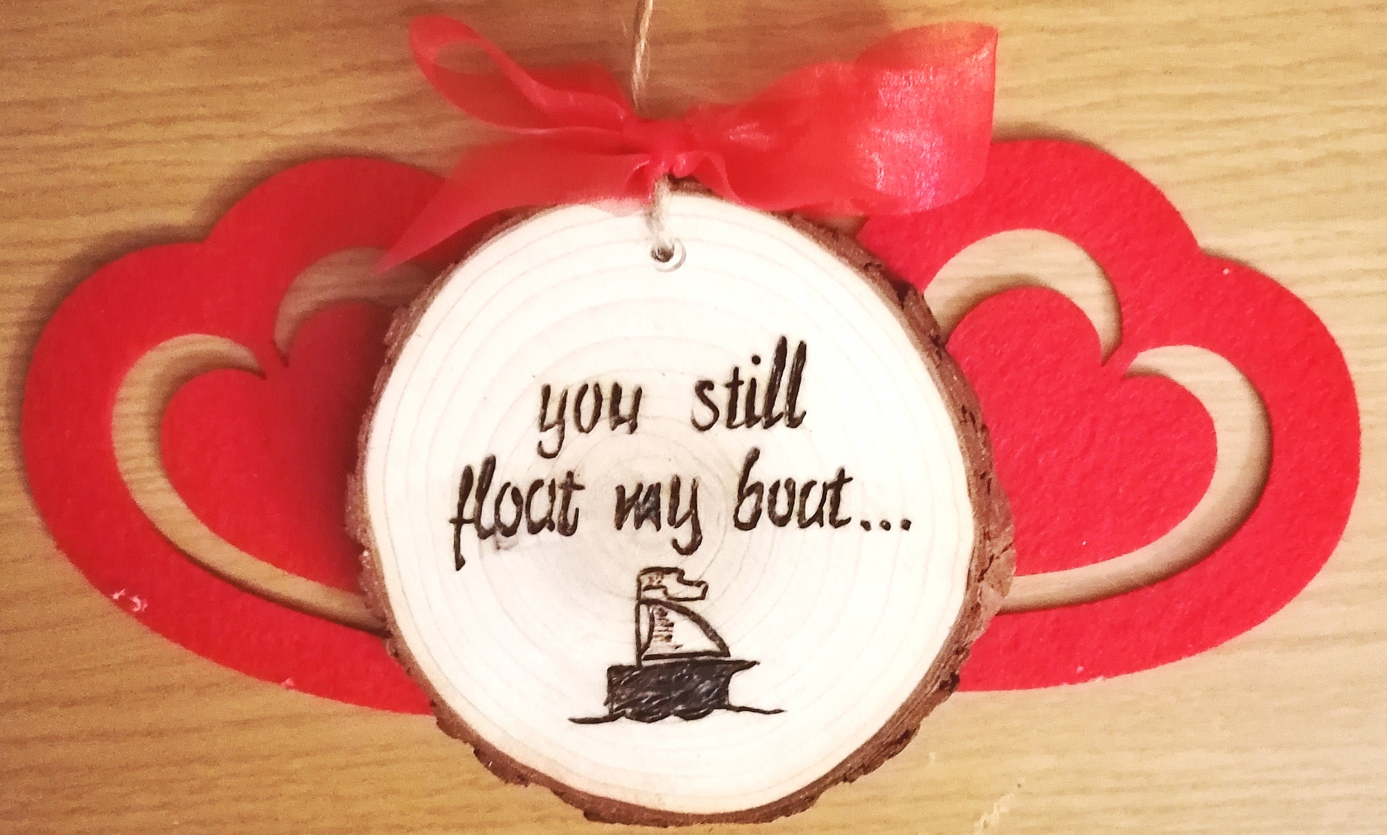 You Still Float My Boat Log Slice Art - Etsy