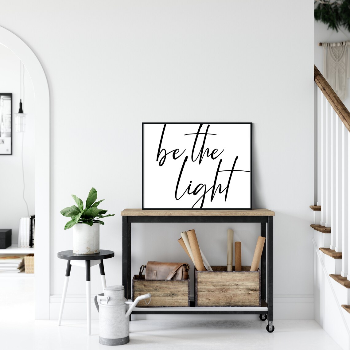 Be the Light Print Quote Wall Art Matthew 5:14 Printable | Etsy